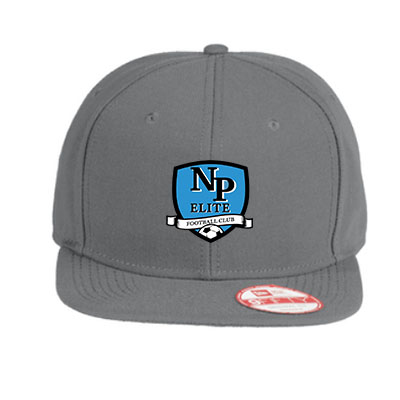 NE Flat Bill Snapback Hat w/ NP Elite FC Badge- GRAPHITE | BK Sports